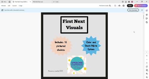 First Next Visual Support by Speechie Chatterbox | TPT