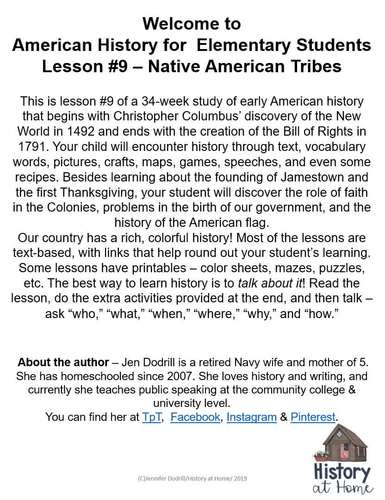 Native American Tribes American History Lesson by The Classroom Cabin