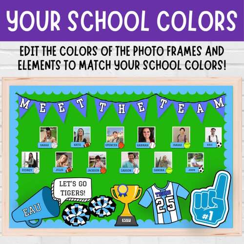Meet the Staff Bulletin Board Template for Back to School | Editable in ...