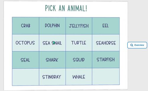 Ocean Animal Gross Motor Movement Game | Boom Cards Deck by A Pedi PT