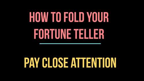 ESL | EFL | ESOL | -ed Endings | PRONUNCIATION | Fortune Teller | Craft