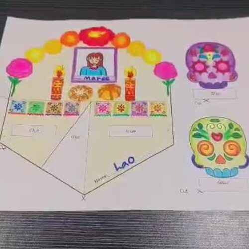 Dia De Los Muertos 3D Altar Model Craft l Day of the Dead l Halloween Day