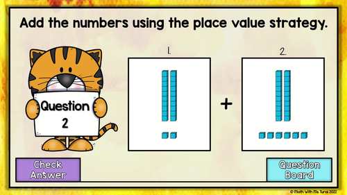 Addition Strategy Power Point™ Game | Using Place Value by Math With Ms ...