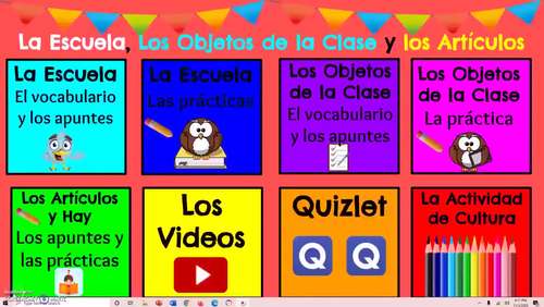 Spanish School, Classes & Classroom Objects - Hay - Interactive Digital ...