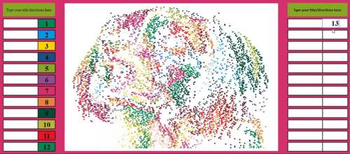 Mystery Digital EDITABLE LOW PREP - Abstract Dog PIXEL ART Reveal Template