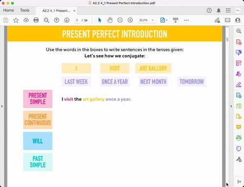 ESL Elementary Lesson: Introduction to the Present Perfect | TPT