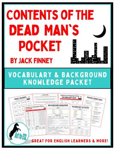 Contents of the Dead Man's Pocket - Vocabulary Background Knowledge Packet