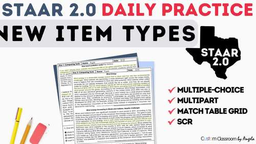 STAAR Compare & Contrast Fiction & Non-Fiction Passages High School ...