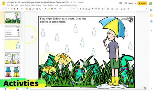 Spring Activities Math, Skip Counting, Rhyming, Syllables Print ...