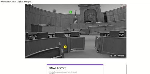 Supreme Court DIGITAL ESCAPE ROOM for Google Drive® | Judicial Branch