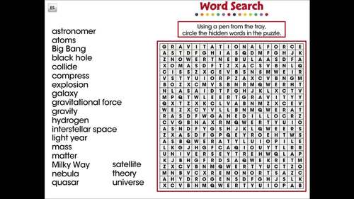 Galaxies & The Universe: Word Search - NOTEBOOK Gr. 5-8 by CCP Interactive