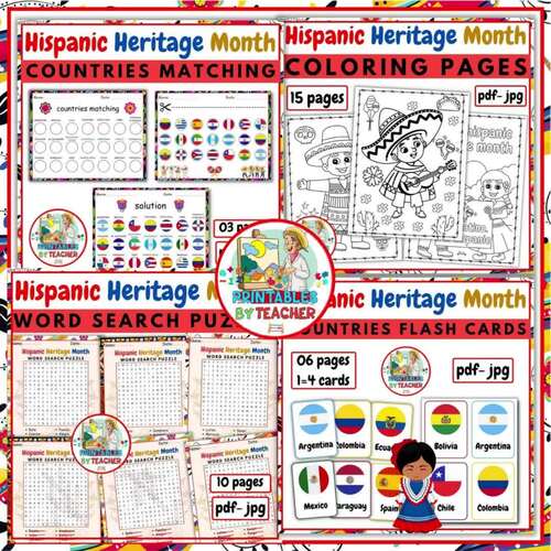 National Hispanic Heritage Month Activities BUNDLE | September games ...