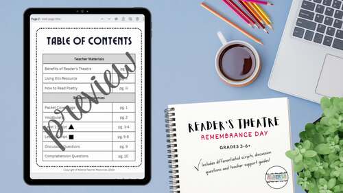 REMEMBRANCE DAY Reader’s Theatre- Differentiated Literacy Activity ...