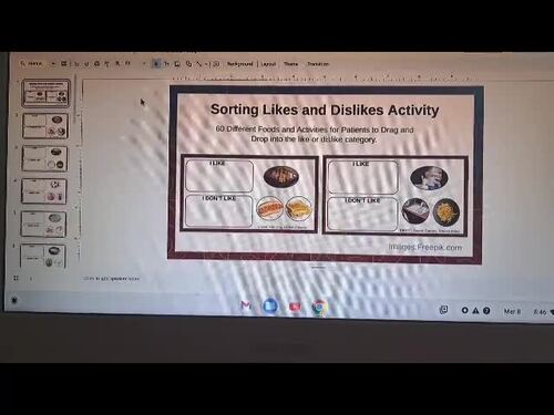 Sorting Likes and Dislikes Activity: Adult Speech Therapy by Sunrise SLP
