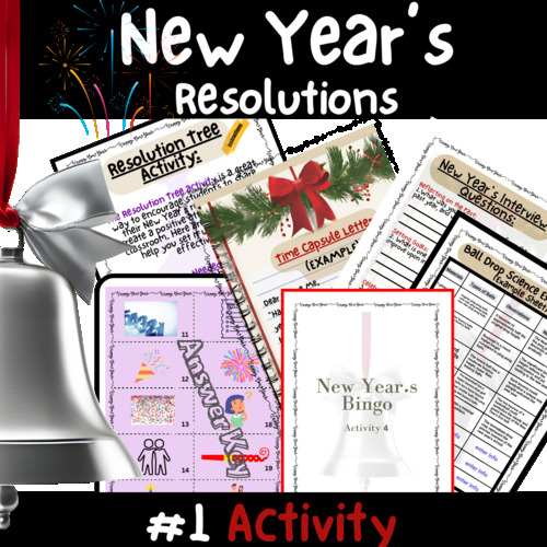 New Year's Resolutions Activity #1 of 5 by Its Hard Being a Teacher