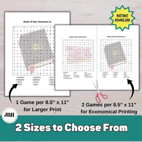 New Testament Stories Bundle with 24 Word Searches, Fun Bible Stories Games