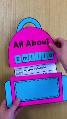 Back to School Backpack Craft - About Me Activity by My Teaching Pal
