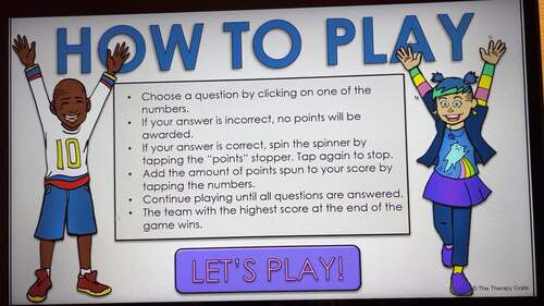 Digital Subject Verb Agreement Game by The Therapy Crate | TPT