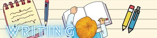 ANIMATED WRITING VIRTUAL BANNER | GOOGLE CLASSROOM by Natalie's Sweet Store