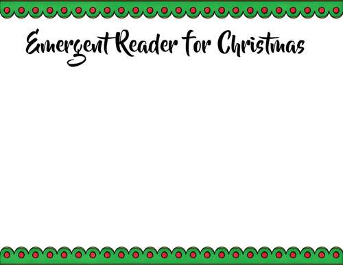 CHRISTMAS EMERGENT READER Santa High Frequency Words Predictable Text