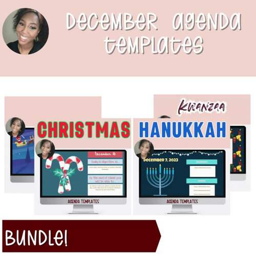 December Agenda Template Bundle by Beyond the Math | TPT