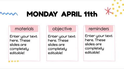 Modern Daily Slides | Google Slides | Powerpoint by Copies and Chaos