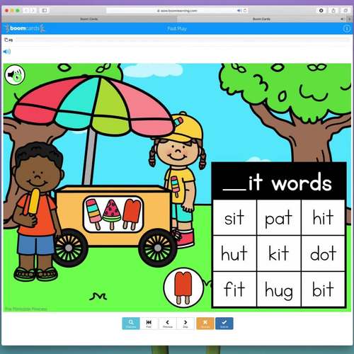 CVC Word Families | Boom Cards™ for Kindergarten by The Printable Princess