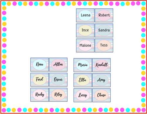 Printable Student Name Labels, Editable Classroom Labels, Name Tags