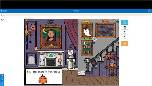 Halloween Scavenger Hunt and WH Question Scene House Boom Cards™