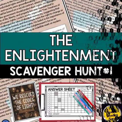 The Enlightenment Reading Comprehension Scavenger Hunt - Reading Challenge