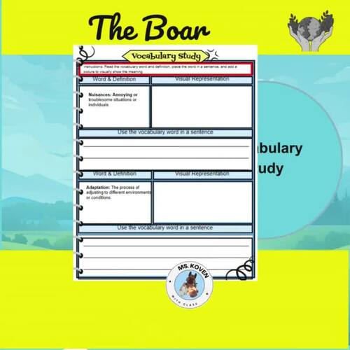 Explore Wildlife Wonders: Wild Boars/ Student Paced Workbook | TPT