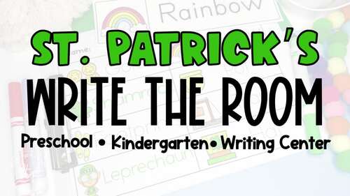 St. Patrick's Day Write the Room Preschool -Kindergarten Writing Center ...
