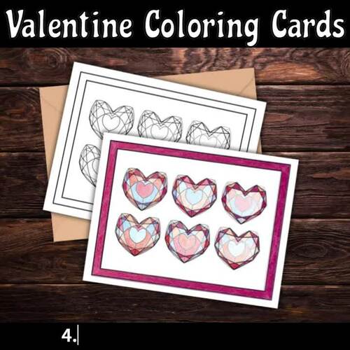 Valentine's Day Coloring Card Craft by ChrisTeCreates | TPT