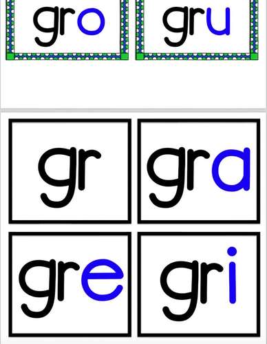 Sílabas trabadas-Gr by La Maestra Pati Bilingue | TPT