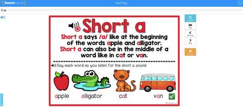 Short a Shared Reading Interactive Activities | Boom Cards™ | Distance ...