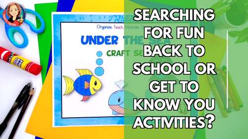 Ocean Animal Craft | Back to School All About Me Activity & Bulletin Board