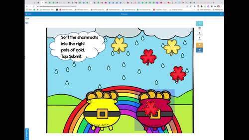 Sorting St. Patrick's Day Shamrocks by Color BOOM™ Cards | TPT