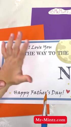 I Love You To The Moon Father's Day Gift Card by Mr Mintz Crafts