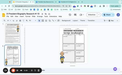 President #1-10 Research Bundle|Reading Comprehension-Bulletin Board ...