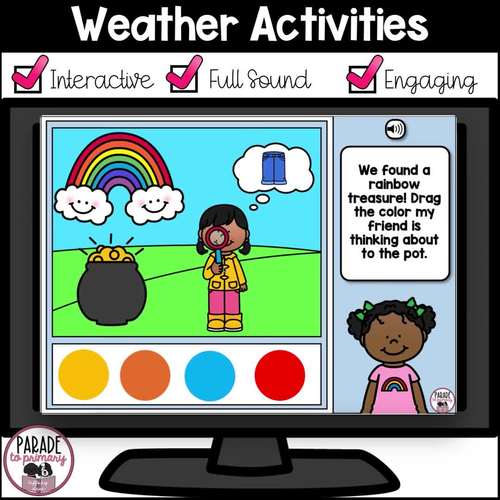 DIGITAL Weather Math & Literacy - Boom Cards Google Slides - Preschool ...