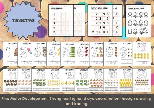 Spring Numbers and Counting Pre-K and Kindergarten 40 Pages by Digital-Vie