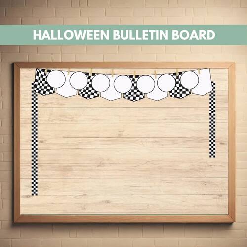 Let's Get Spooky Halloween Bulletin Board Kit | Fall October Bulletin Board