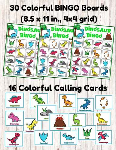 Back to School Dinosaur Bingo (Color) | Fun Classroom Icebreaker Game ...