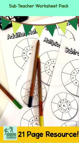 Substitute teacher work pack to keep students engaged | TpT
