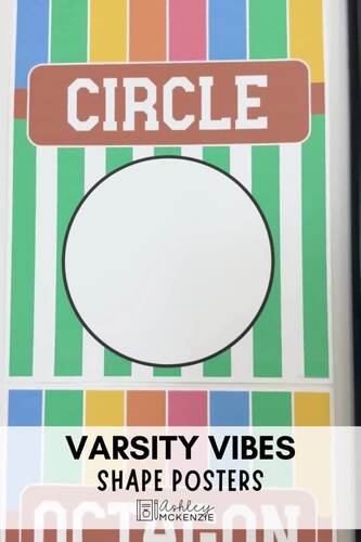 2D Shape Posters 3D Shape Posters Editable Sports Theme Classroom Decor