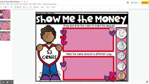 Money Counting Coins | Digital 2nd Grade | February Valentines Day Math ...