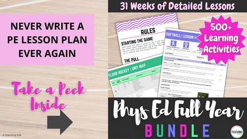 Physical Education Year Long Unit and Lesson Plan Bundle | Grades 7 - 12