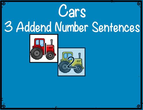 Construction Build 3 Addend Addition & Subtraction Number Sentences