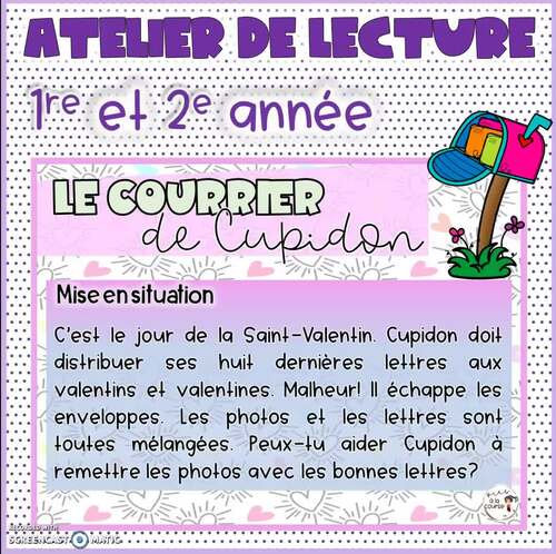 French Reading Valentine Game | Atelier de lecture Saint-Valentin