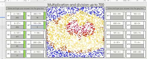 Digital Math Pixel Art | 5th Grade Fluency Multiplication & Division ...